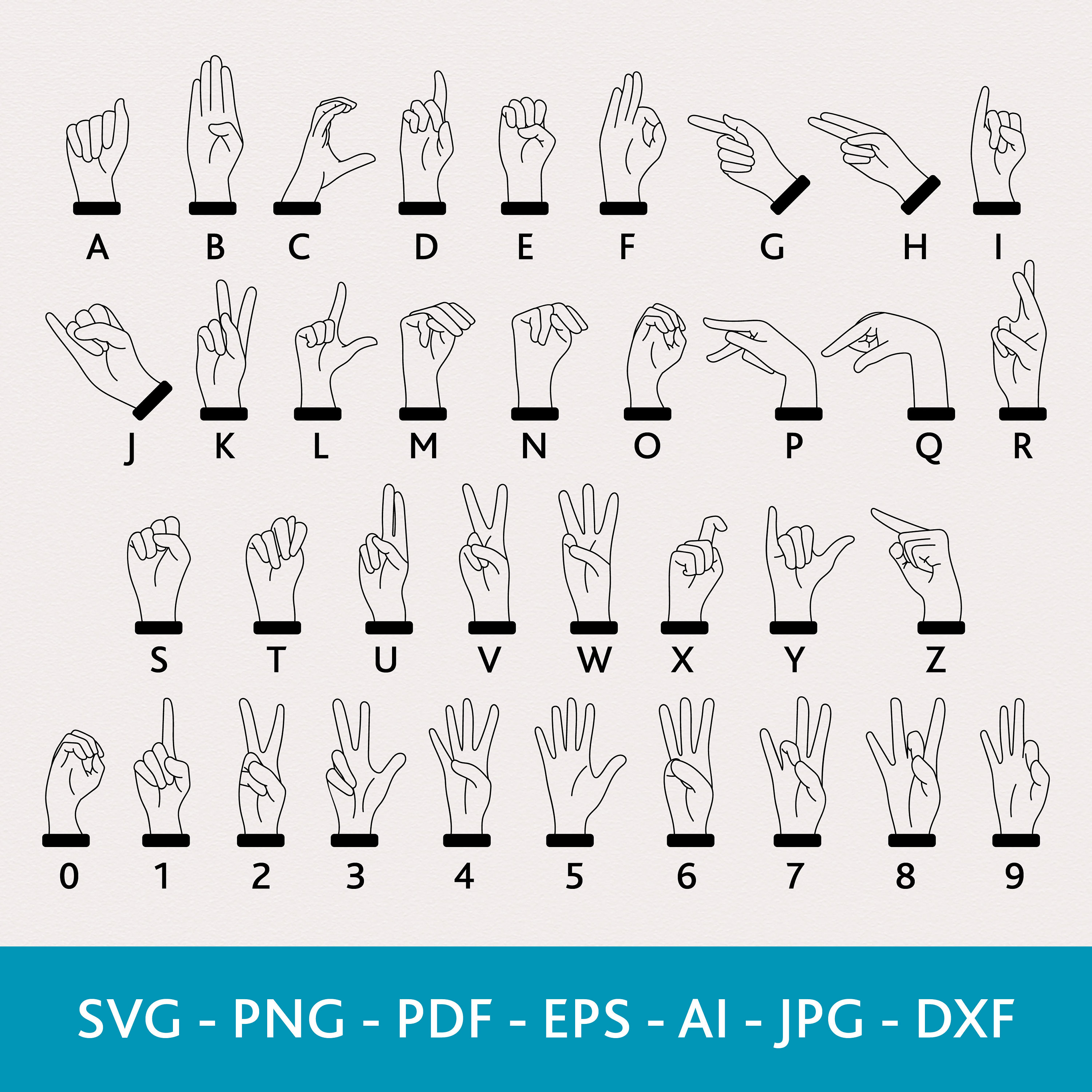 Canadian Sign Language Alphabet
