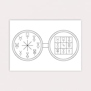 16 Geomancy Symbols SVG, Digital Tetragrams, Esoteric Astrology PNG ...