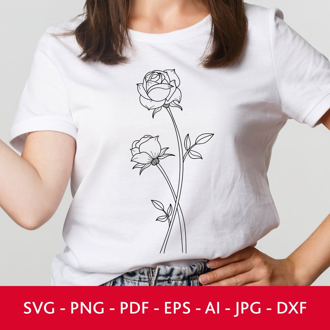 June Birth Month Flower SVG Rose SVG Birthday Flower Flower - Etsy