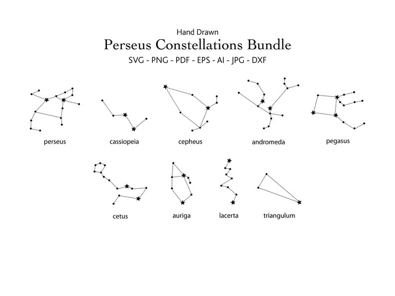 Perseus Constellations Svg Bundle Astrology Symbol Perseus - Etsy