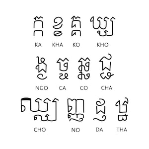 Khmer Alphabet Svg Cut File Cricut Hand Drawn - Etsy