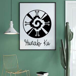 Hunab Ku Symbol Svg, Clipart Files, Aztek Symbol, Wall Art Print, Mayan ...