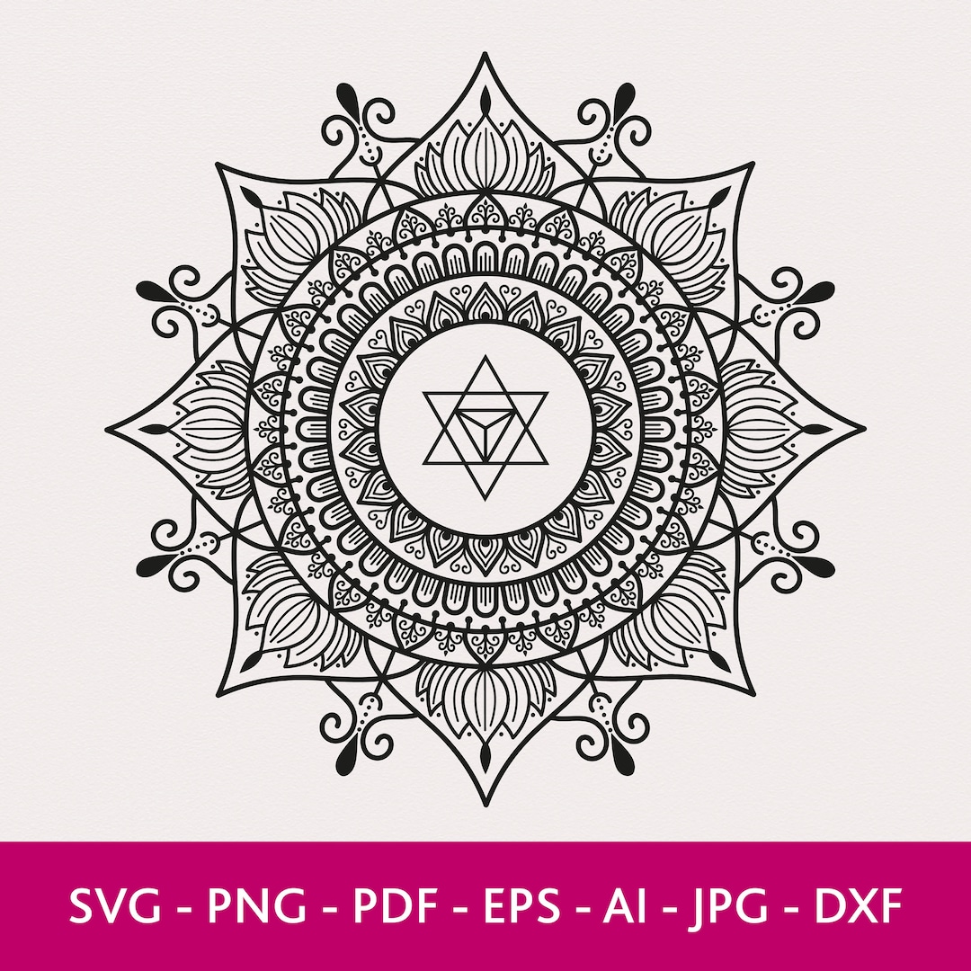 Earth Star Chakra SVG, Mandala Chakra SVG, Mandala Vector, SVG Files ...