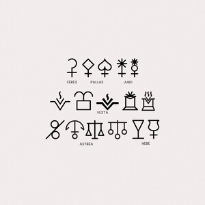 Astrology Astreroid Symbol Svg Bundle, Astrology Sign, Horoscope Svg ...