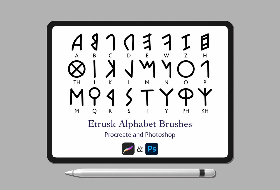Procreate Etruscan Alphabet Brushes Procreate Stamps ABR - Etsy