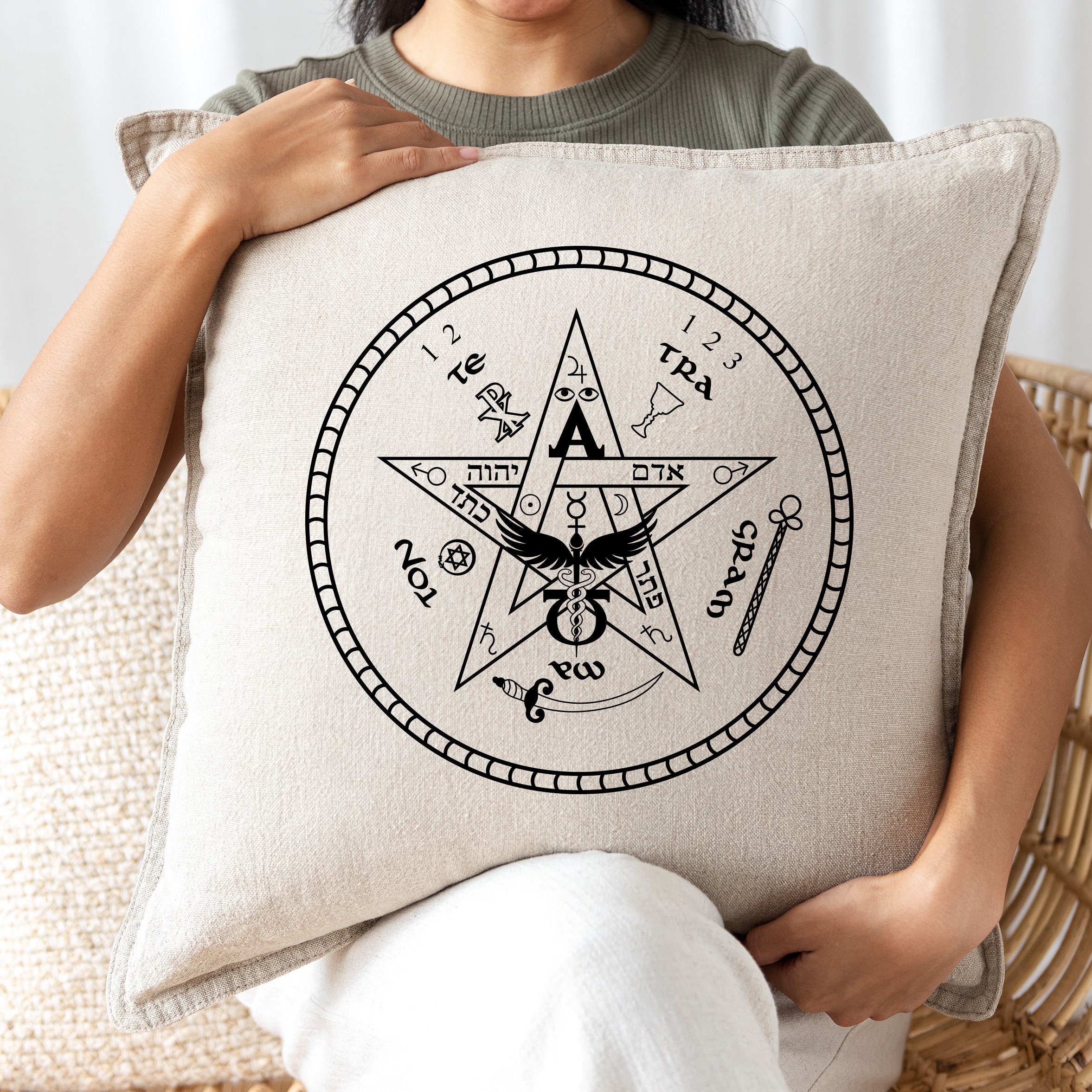 Tetragrammaton Pentacle Vector Symbol: Occult Talisman Ritual Cut File ...