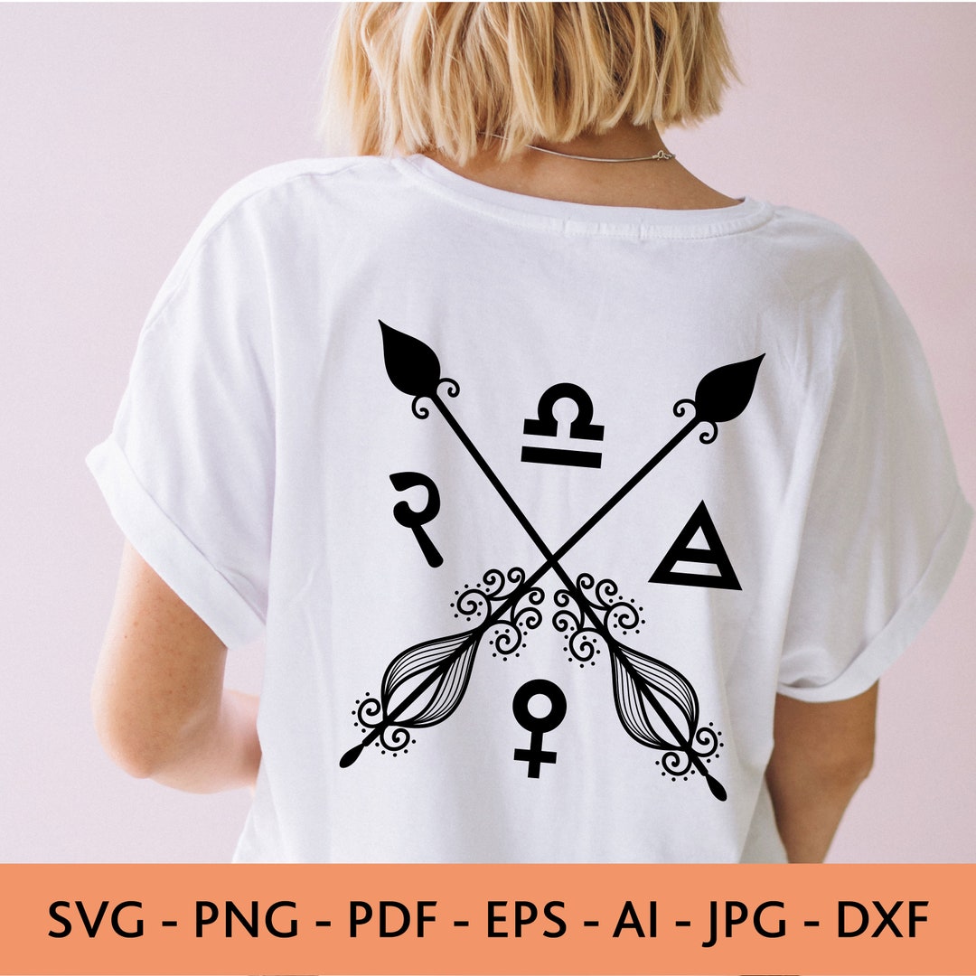 Libra SVG Horoscope SVG Cross Arrow Svg Astrology Design - Etsy
