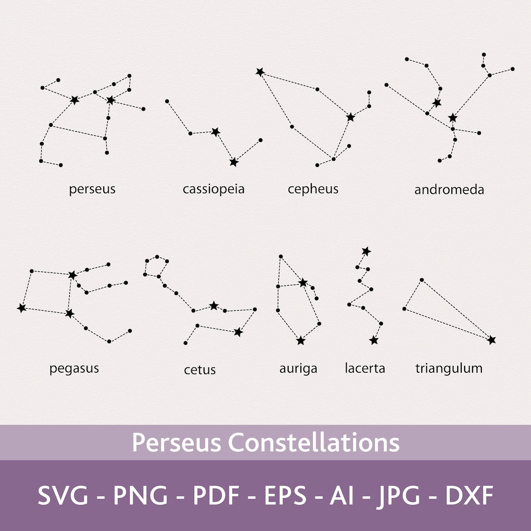 Perseus Constellations Svg Bundle, Astrology Symbol, Perseus Family - Etsy