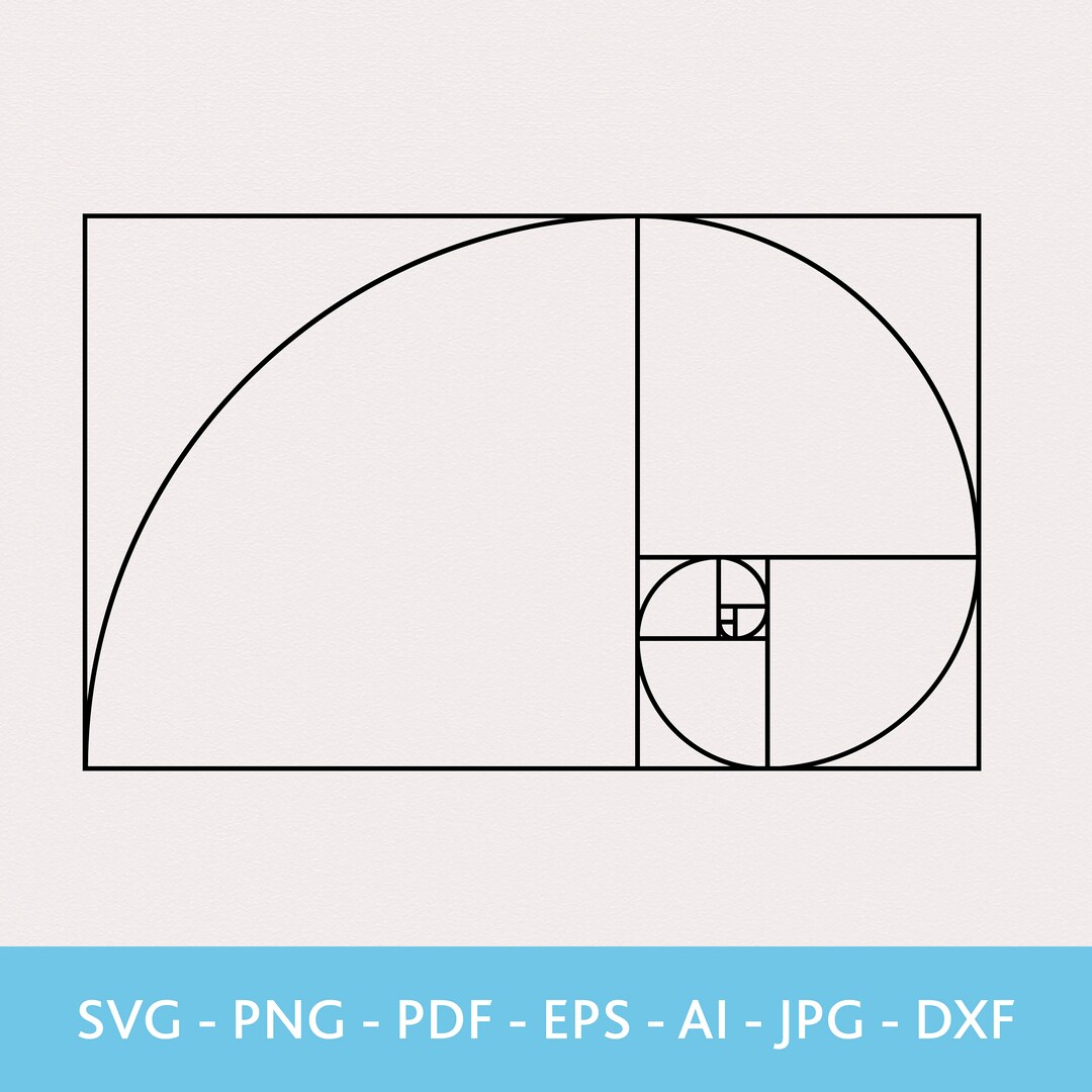 Golden Ratio SVG, Sacred Geometry Svg, Fibonacci Spiral Svg, Math ...