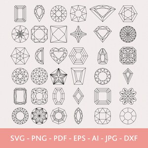 Diamond Shape SVG Bundle: Gems Vector Cut File (digital Download) - Etsy