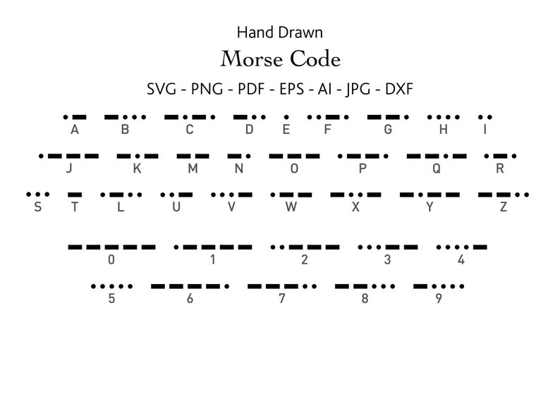 Mors Code Svg Mors Code Numbers Svg Cut File Cricut Cnc - Etsy UK