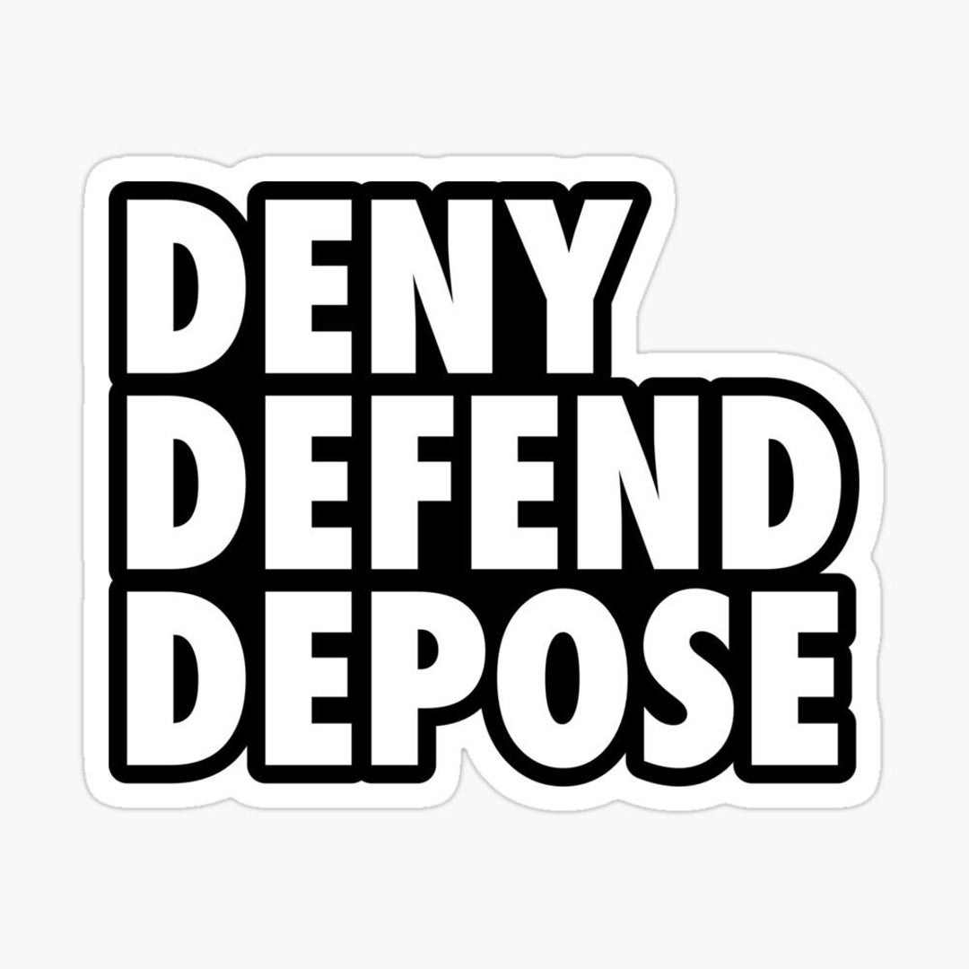 Deny Defend Depose Sticker - Etsy