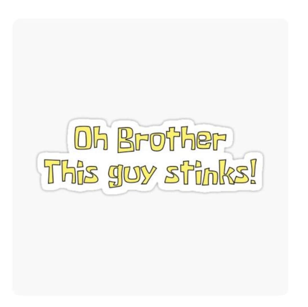 Oh Brother This Guy Stinks Sticker | Meme Sticker - Etsy
