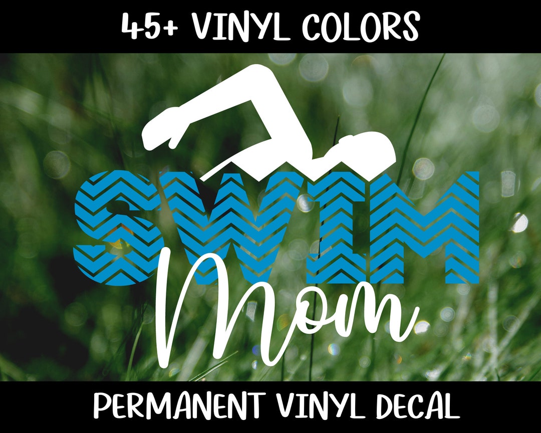 Swim Mom Decal, Car Decal, Laptop Decal, Water Bottle Decal, Mom Decal ...