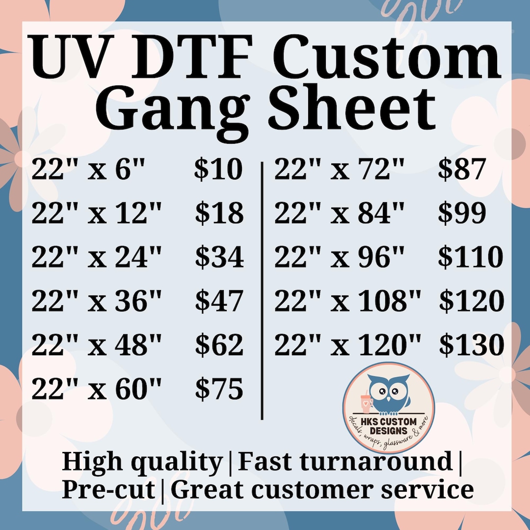 Custom UV DTF Gang Sheet, Wholesale Uvdtf, Custom UV Dtf, Uv Dtf ...
