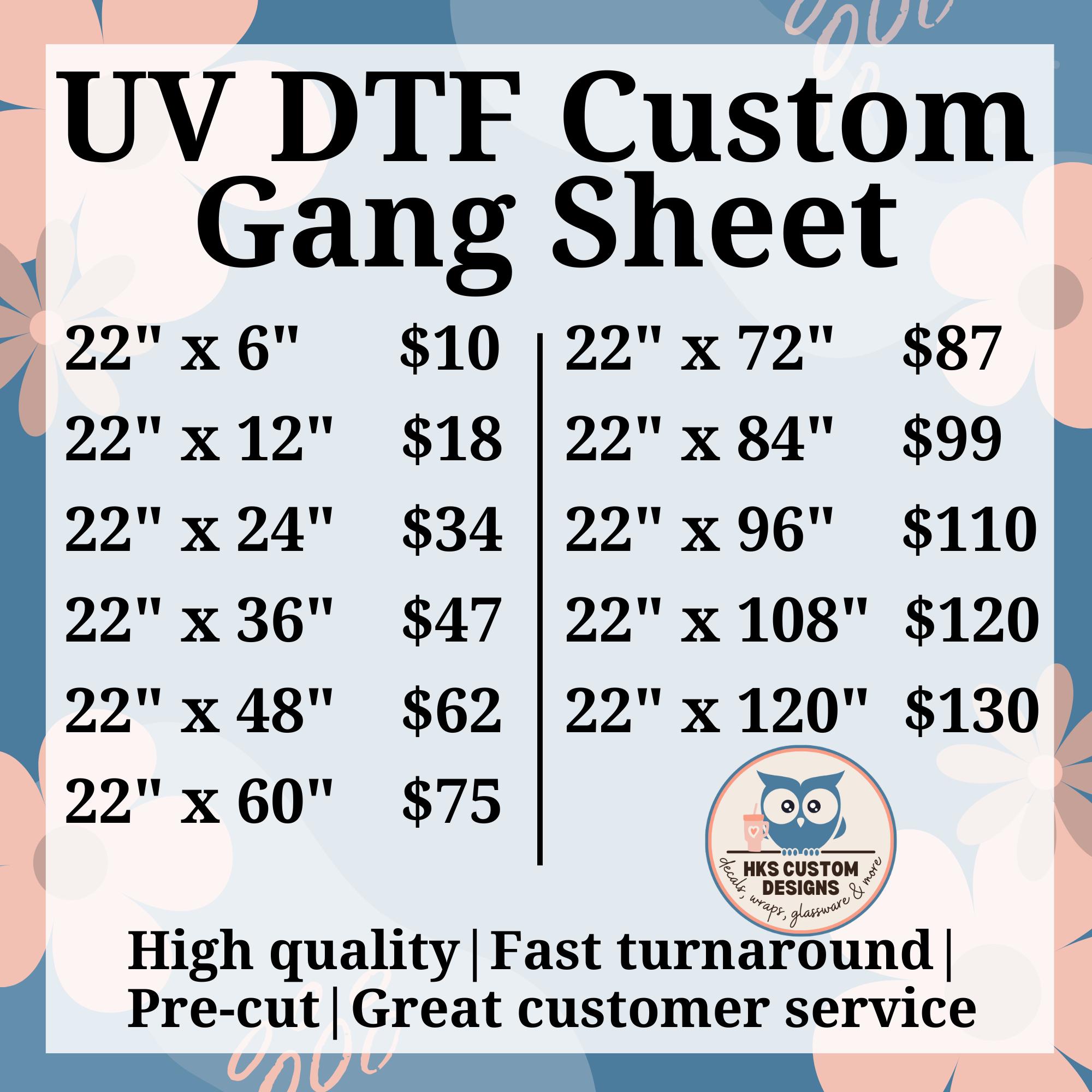 Custom UV DTF Gang Sheet, Wholesale Uvdtf, Custom UV Dtf, Uv Dtf ...