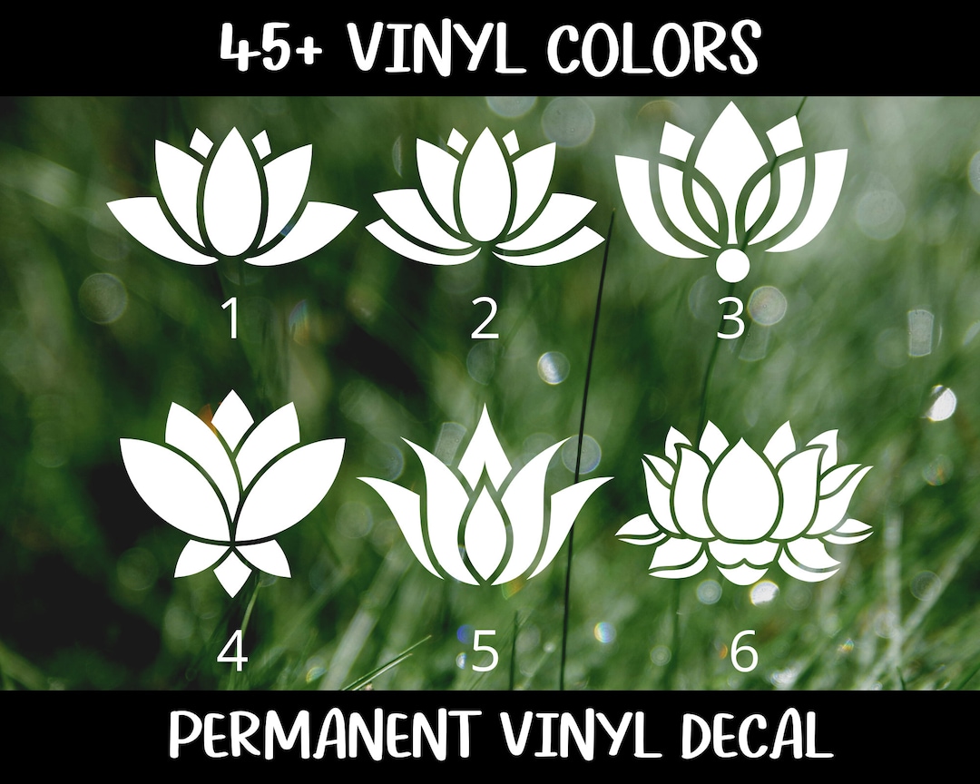 Lotus Flower Vinyl Decal, Car Decal, Laptop Decal, Water Bottle Decal ...