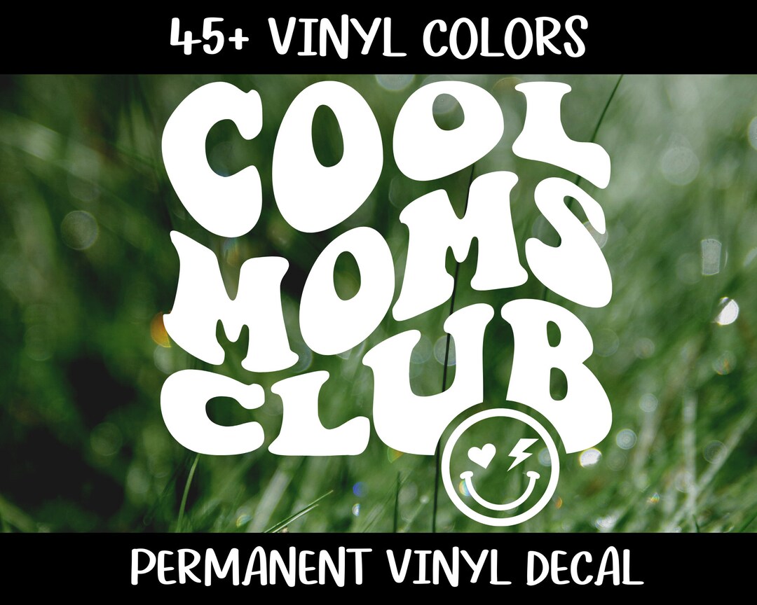 Cool Moms Club, Mom Car Decal, Gift for New Mom, Family Decal, Mom ...