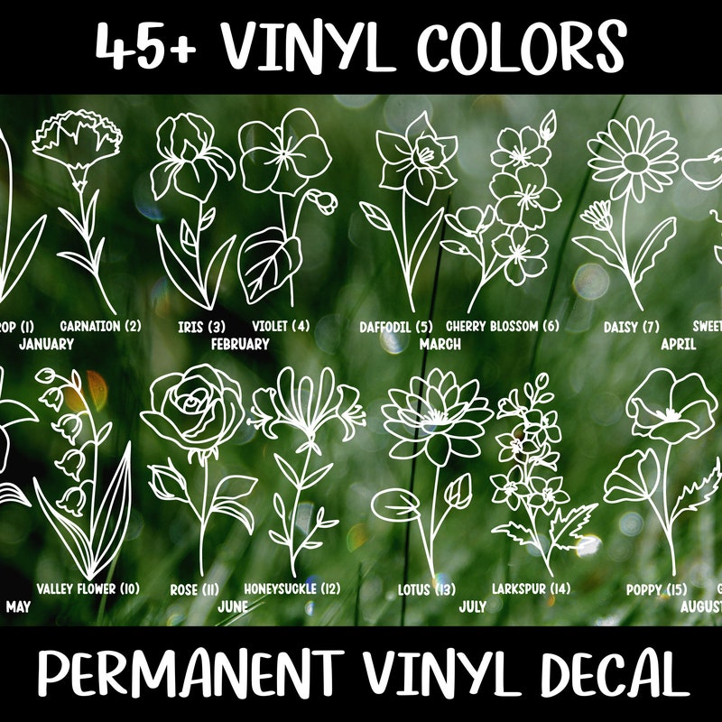 Flower Decals - Etsy