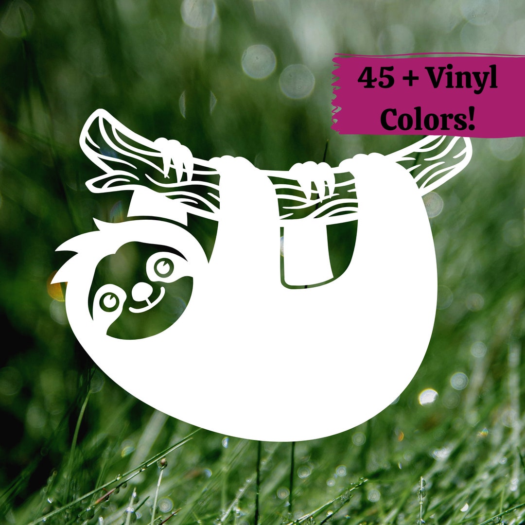 Sloth Vinyl Decal Car Decal Laptop Decal Water Bottle - Etsy