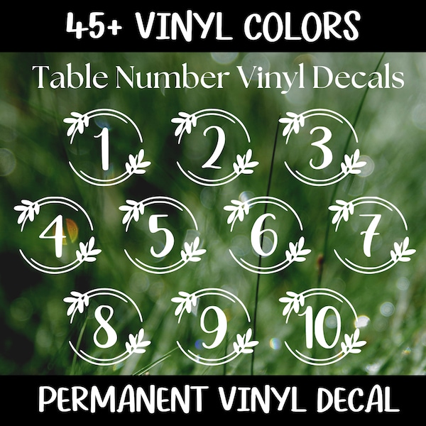 Gold Wedding Table Number Stickers - Etsy