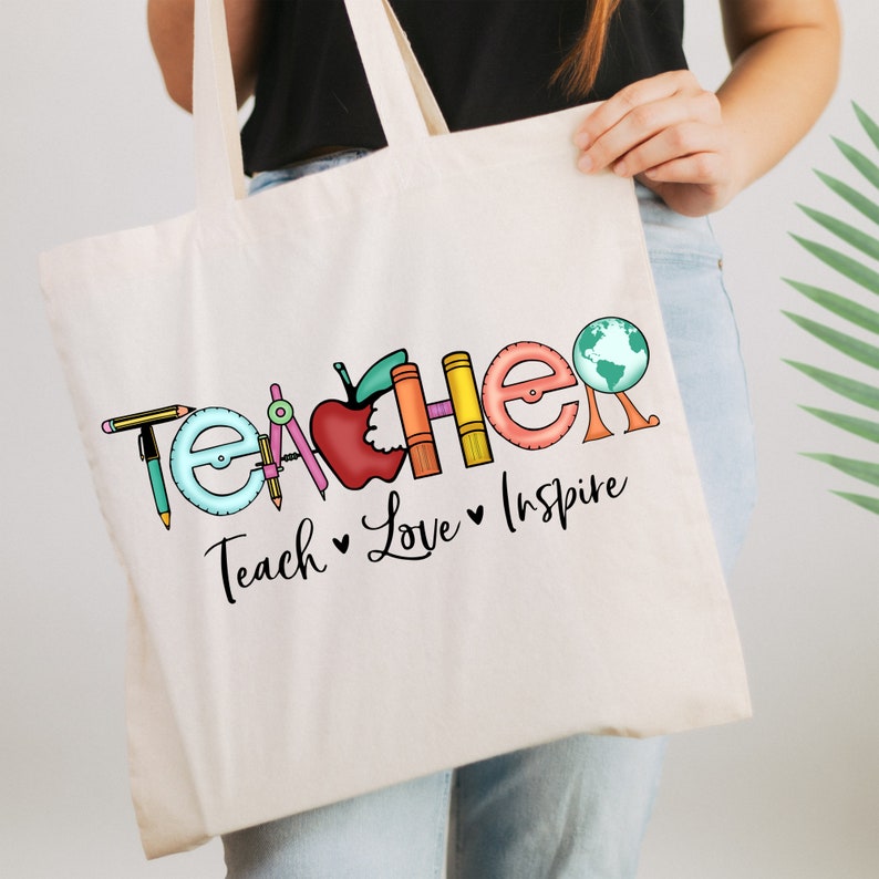 Teach Love Inspire Iron on Decal HTV Transfer Teacher Iron - Etsy