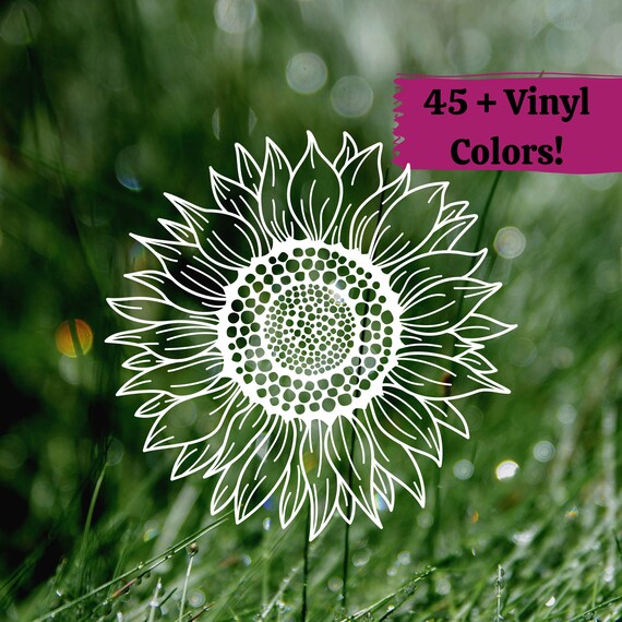Sunflower Vinyl Decal Car Decal Laptop Decal Water Bottle - Etsy