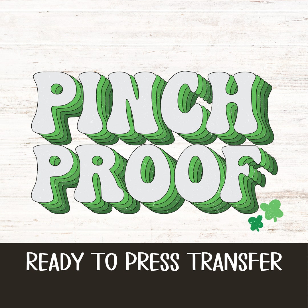 Pinch Proof Iron on Decal, HTV Transfer, DIY Iron on Transfer, St ...