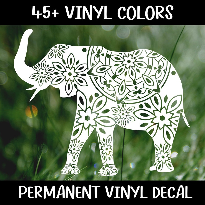 Elephant Car Decal - Etsy