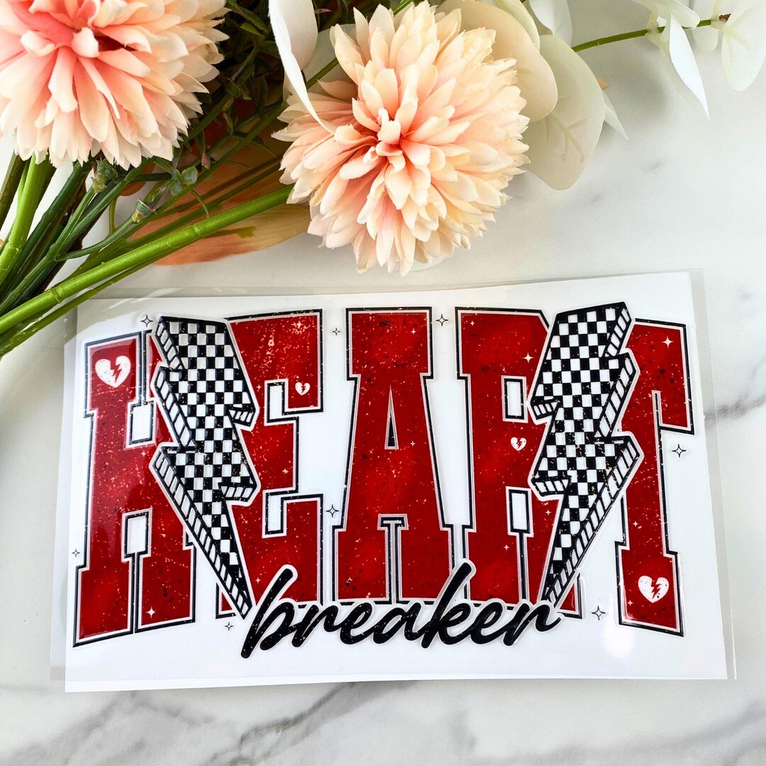 Heart Breaker Valentine UV DTF Decal, Valentine Sticker, Uv Dtf, UVDTF ...