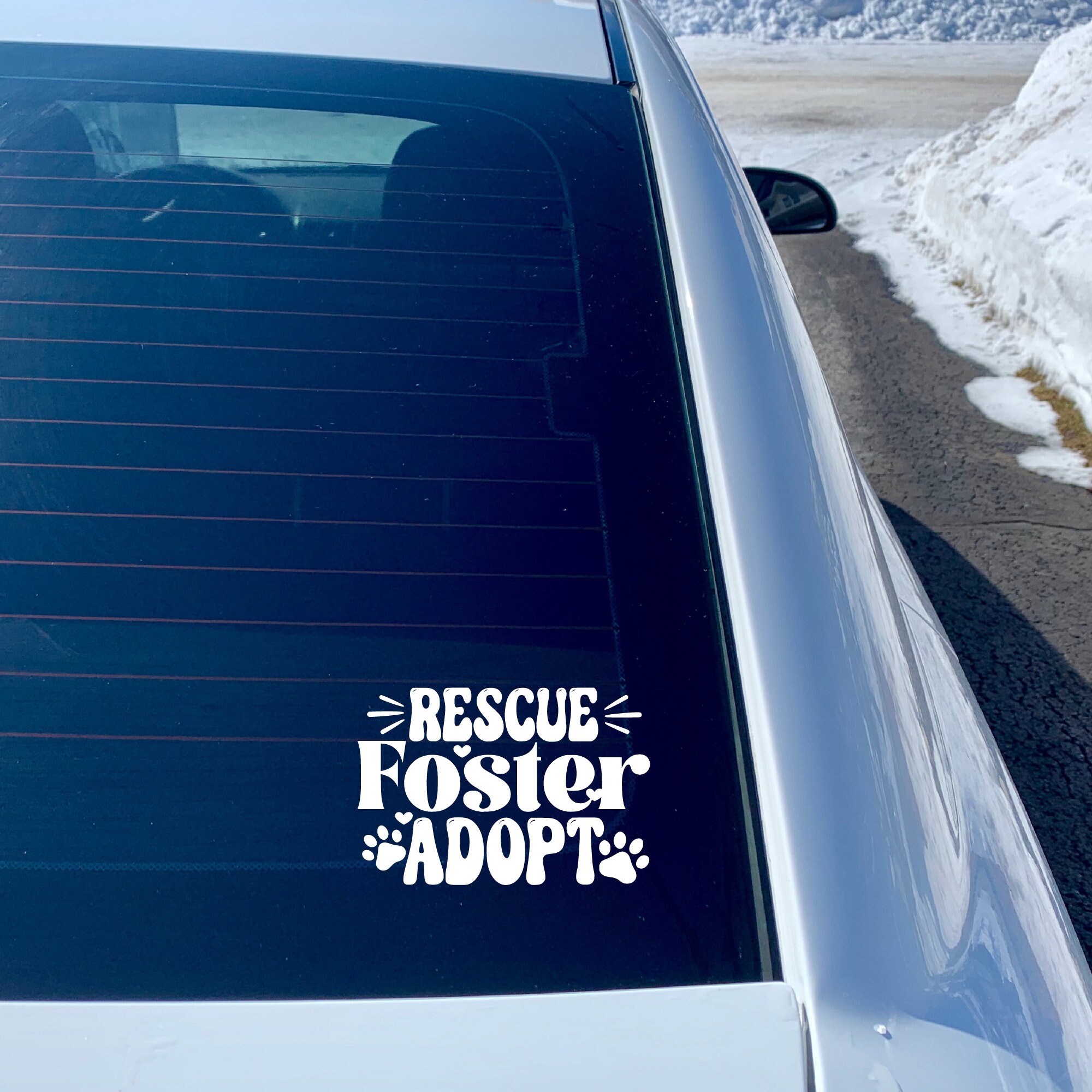 Rescue Foster Adopt Vinyl Car Sticker Car Decal Laptop - Etsy