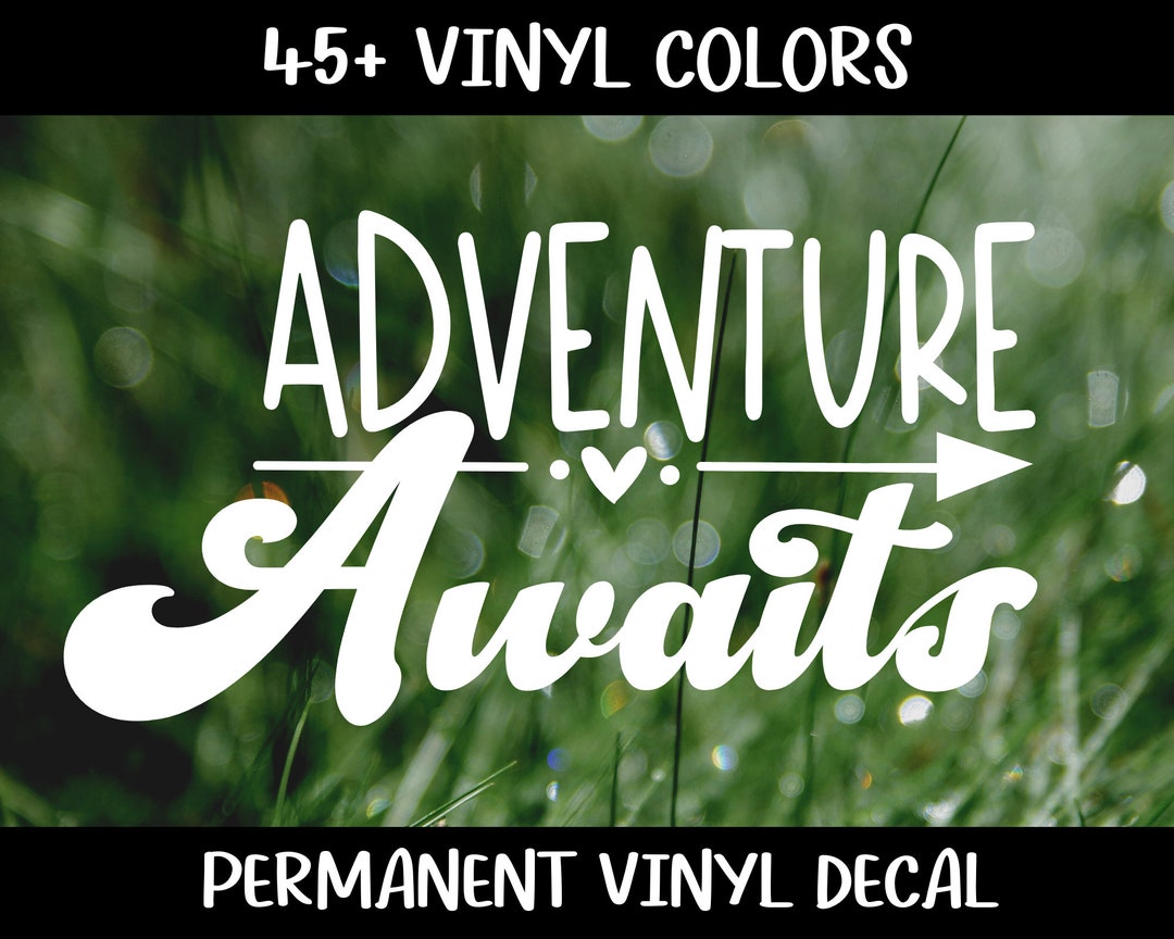 Adventure Awaits, Camping Decal, RV Accessories, Camper Decor, Nature ...