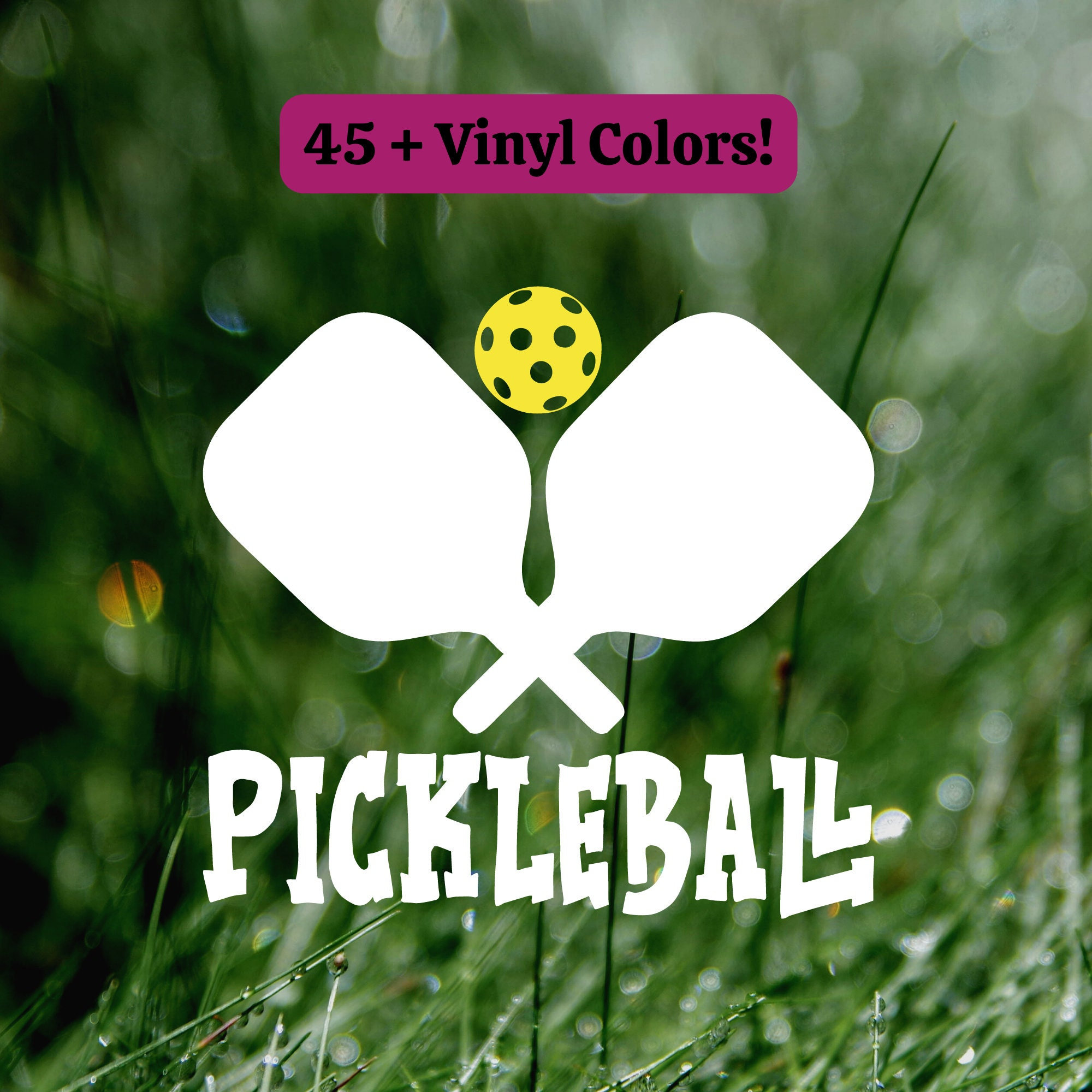Pickleball Vinyl Decal Pickleball Decal Car Decal Laptop - Etsy