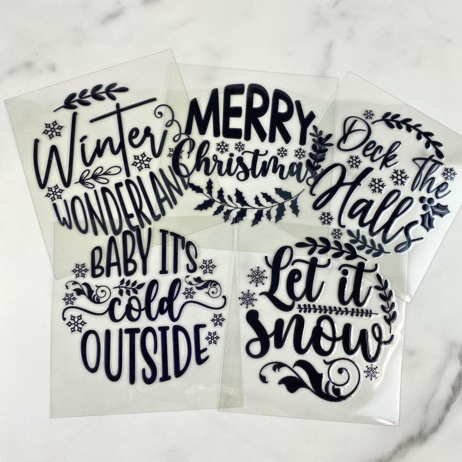 UV DTF Ornament Decals for 3" Ornaments, Christmas Ornament Decals ...