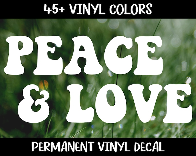 Love Peace Sign Vinyl Decal Sticker - Etsy