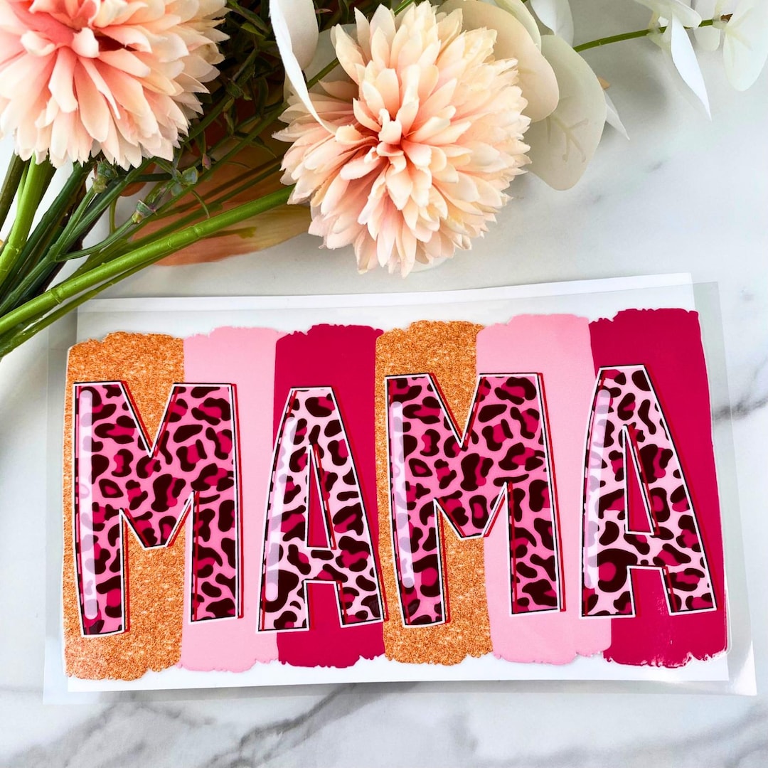 Mama Brush Strokes UV DTF Decal, Mom Sticker, Uv Dtf, UVDTF, Valentine ...