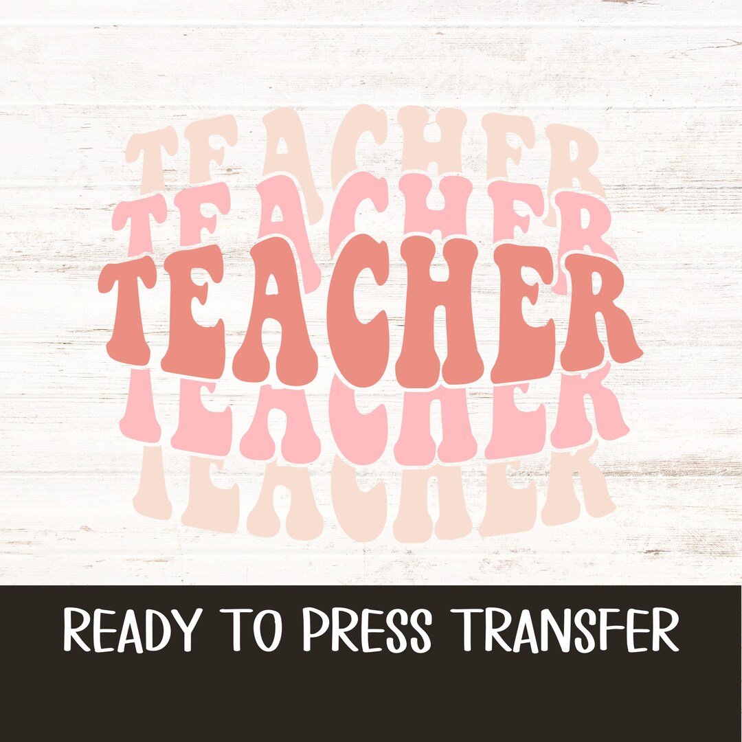 Teacher Iron on Decal, HTV Transfer, Teacher Iron on Transfer, Heat ...