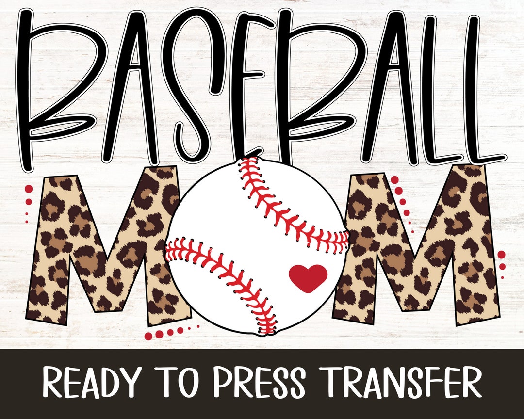 Baseball Mom, Iron on Decal, HTV Transfer, Baseball Iron on Transfer ...