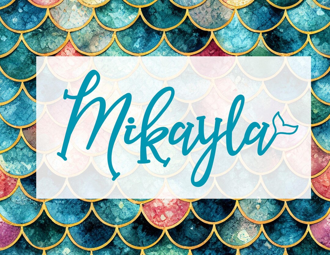 Personalized Name Decal, Mermaid Name Decal, Mermaidcore, Name Sticker ...