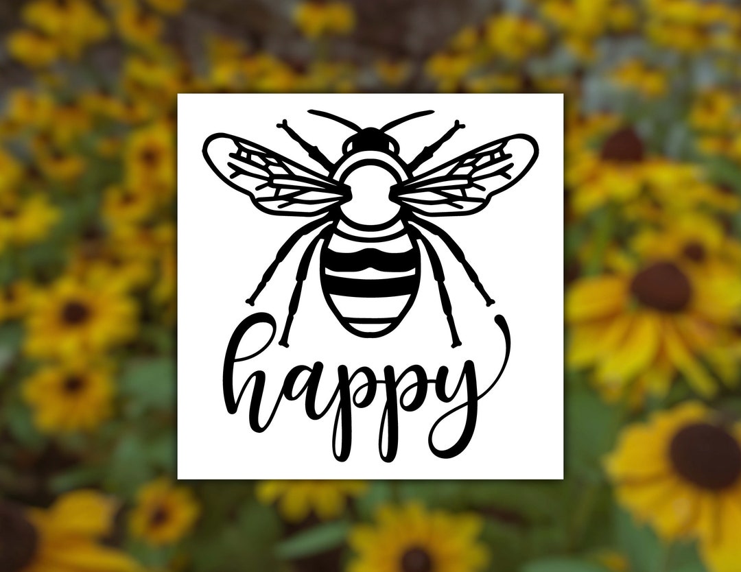 Be Happy Decal, Car Decal, Cup Decal, Tumbler Decal, Mug Decal, Laptop ...