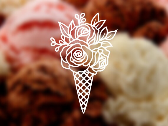 Ice Cream Decal Food Decal Cup Decal Tumbler Decal Mug - Etsy