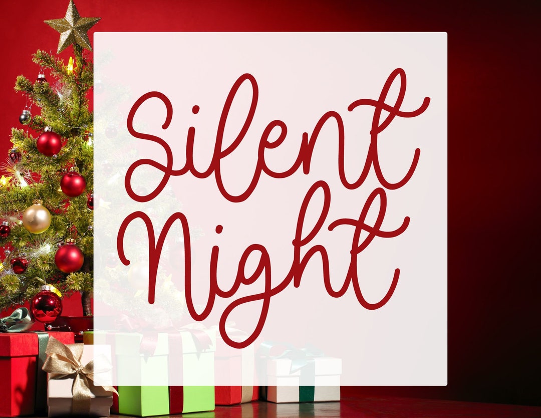Silent Night Decal, Christmas Decal, Winter Decal, Holiday Decal ...