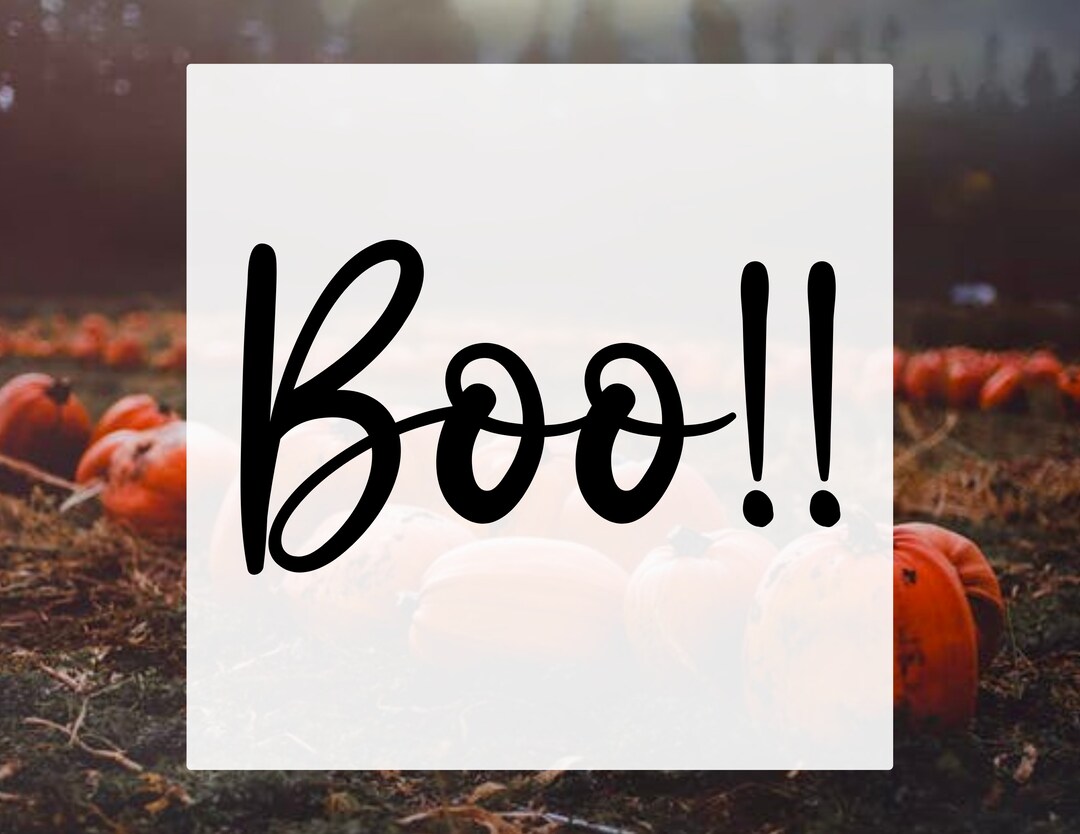 Boo Halloween Decal, Pumpkin Decal, Boo Decal, Fall Decal, Holiday ...