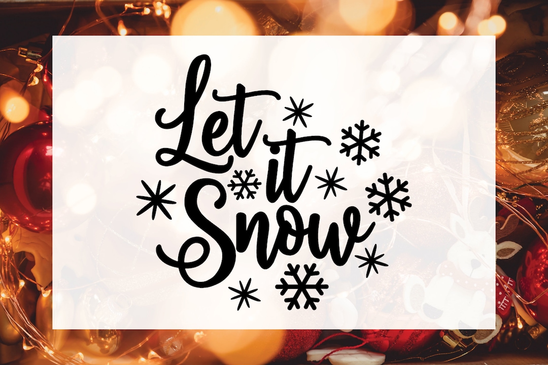 Christmas Decal, Let It Snow Decal, Winter Decal, Holiday Decal ...