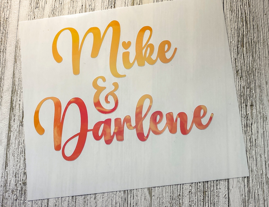 Couple Decal, Personalized Name Decal, Name Decal, Decal, Name Sticker ...