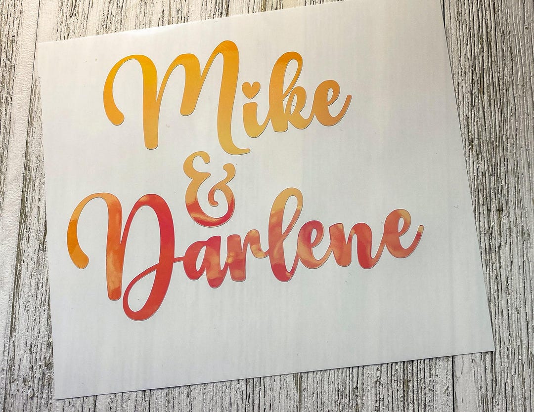 Couple Decal, Personalized Name Decal, Name Decal, Decal, Name Sticker ...