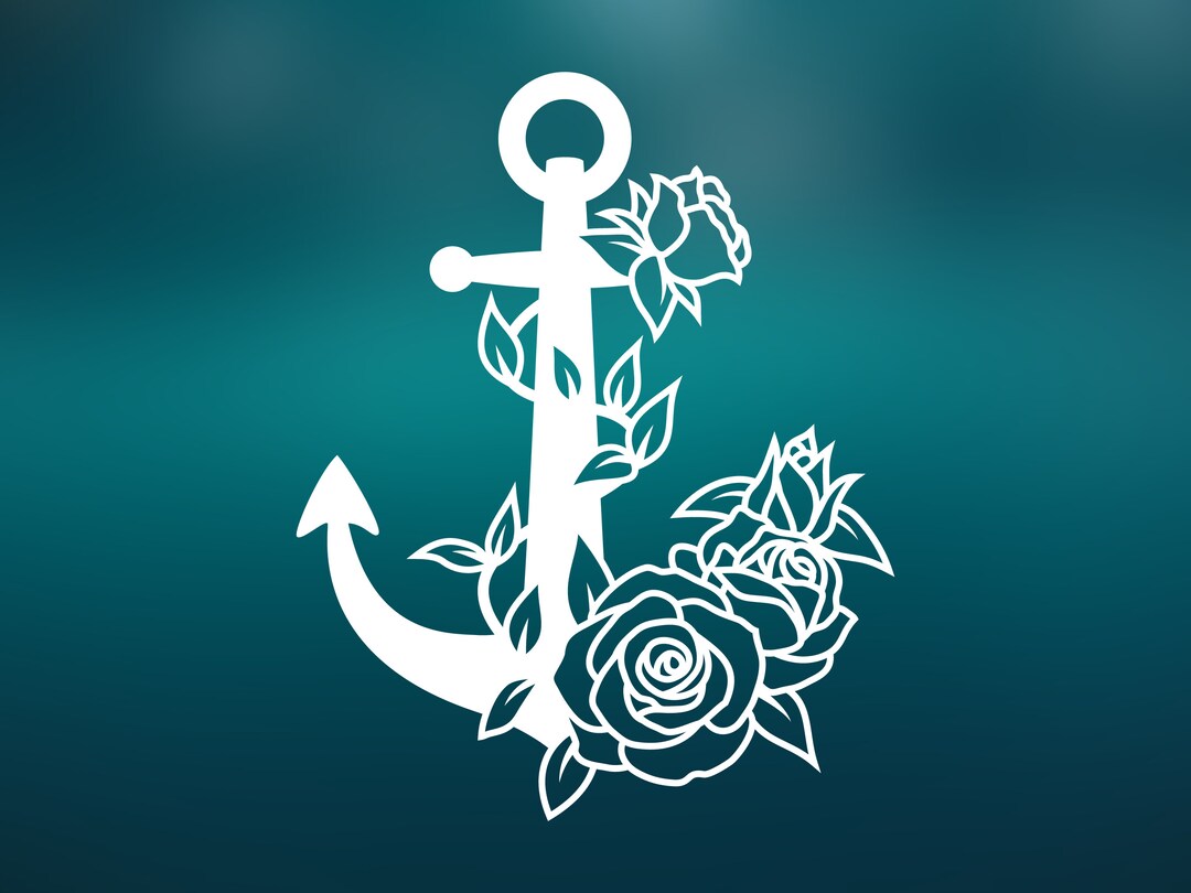 Anchor Decal, Nautical Decal, Cup Decal, Tumbler Decal, Mug Decal ...