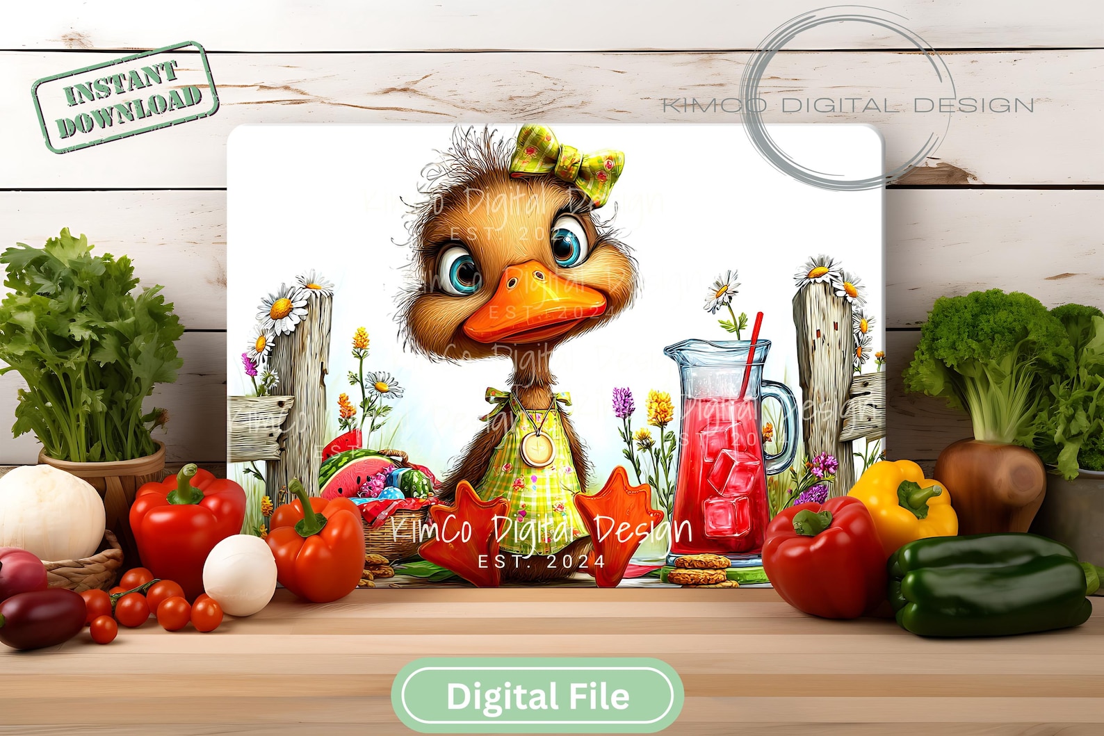 Quirky Sublimation Cutting Board PNG | Digital Kitchen Decor | Cute ...