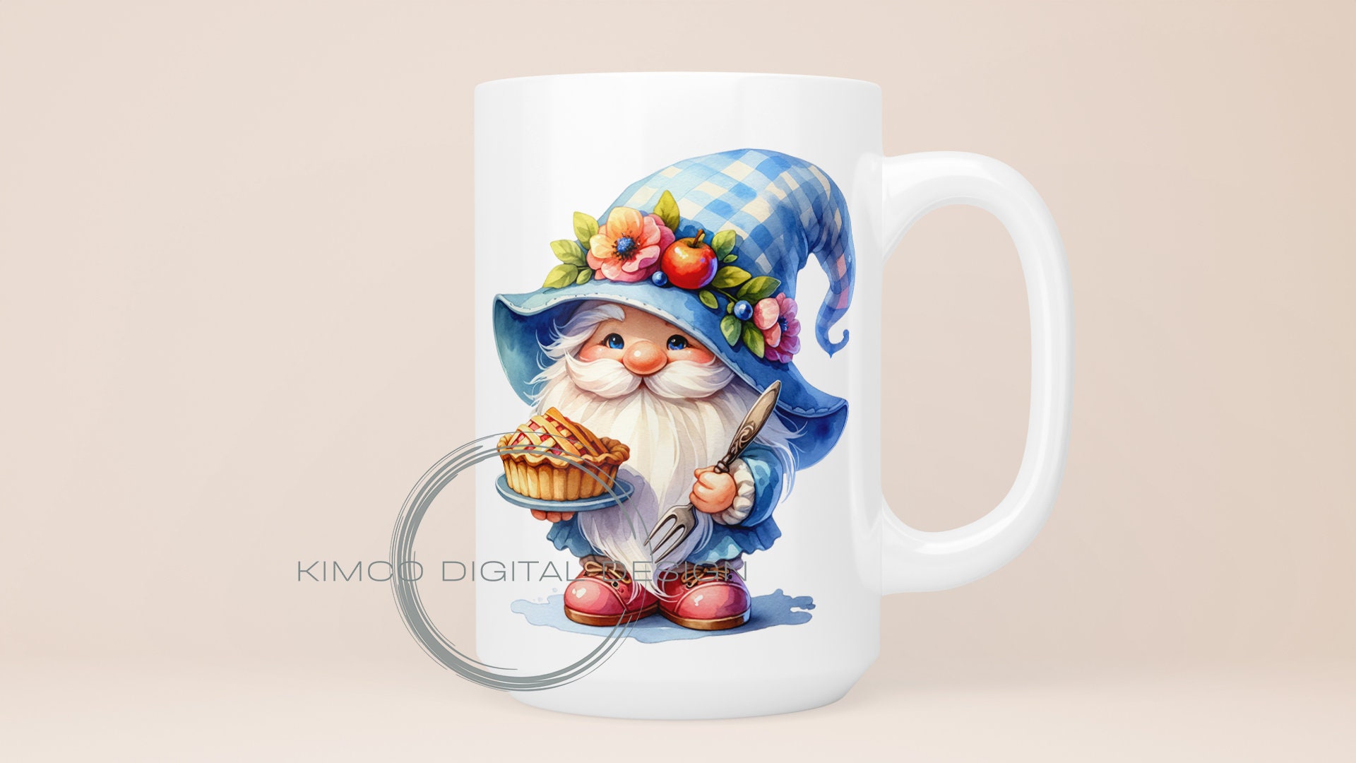 Watercolor Baker Gnome, Gnome Pastry Chef Clipart, Chef Gnome Clipart ...