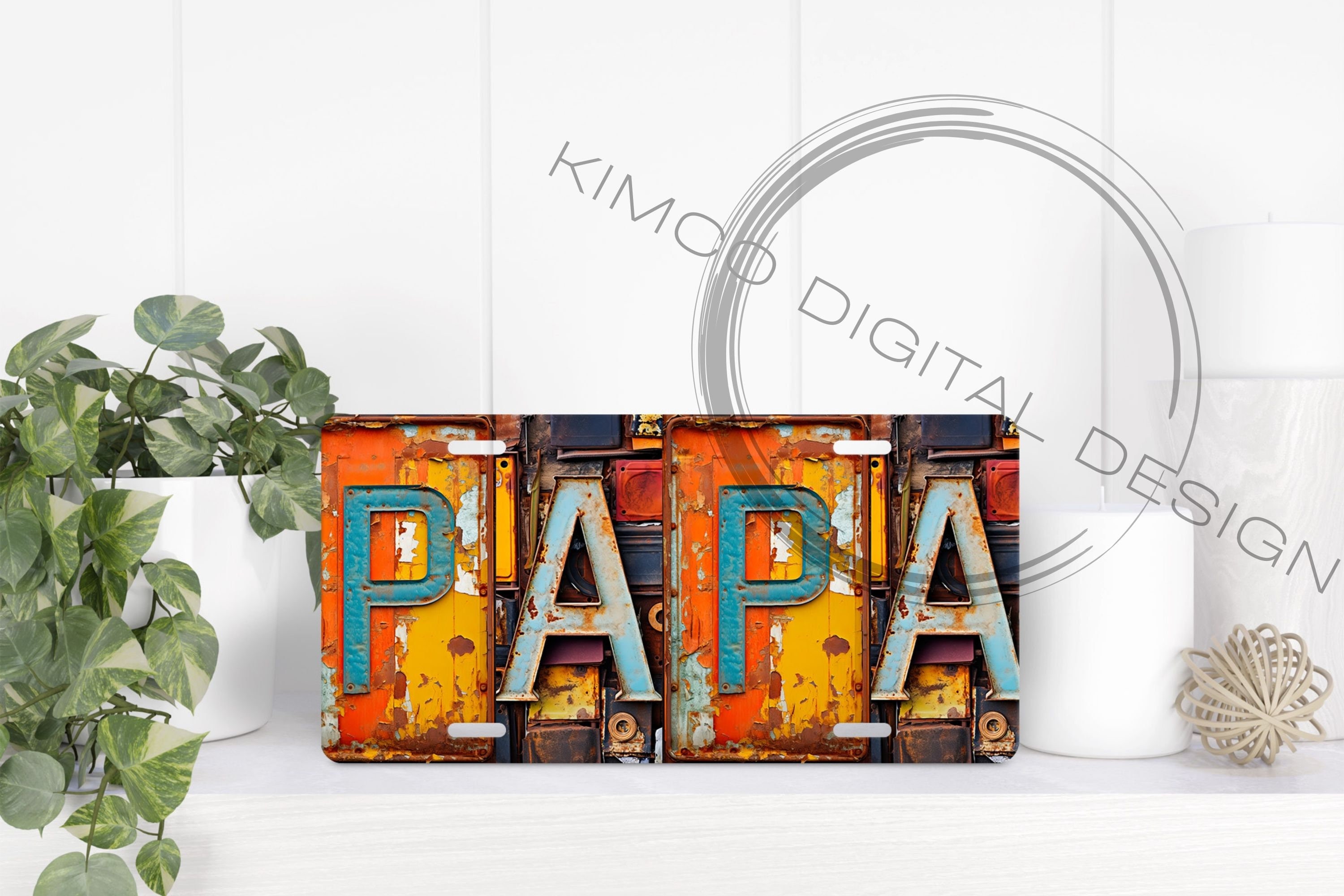 Papa License Plate PNG Sublimation License Plate Instant Download Png ...